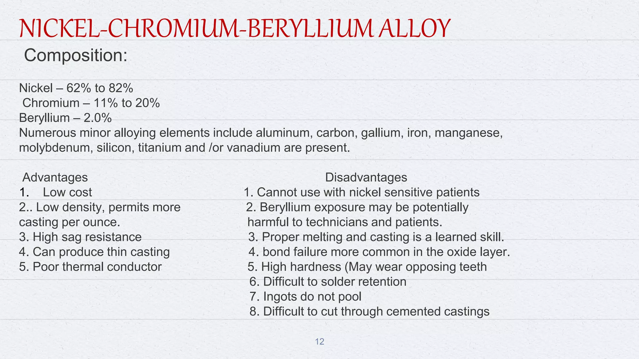 Base metal alloys | PPTX