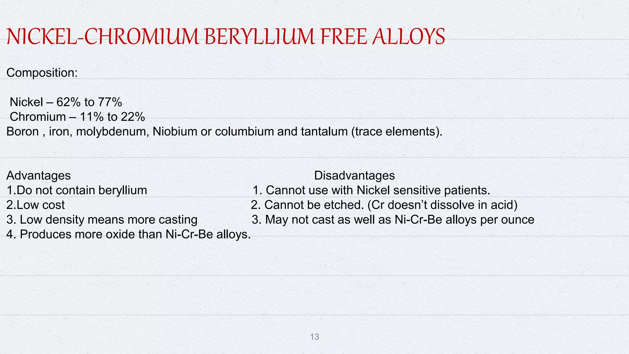 Base metal alloys | PPTX