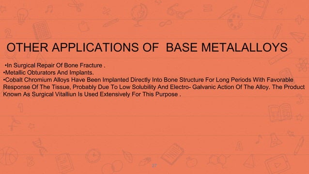 Base metal alloys | PPTX