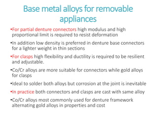 Base Metal Casting alloys Dr Ambreen | PPT