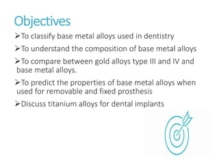 Base Metal Casting alloys Dr Ambreen | PPT