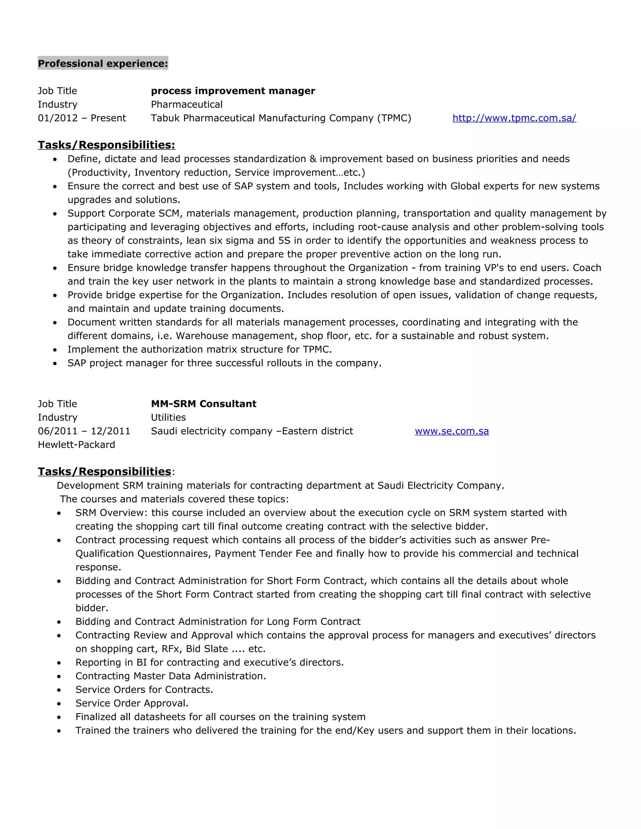 Basem zidan resume | DOC | Logistics | Business