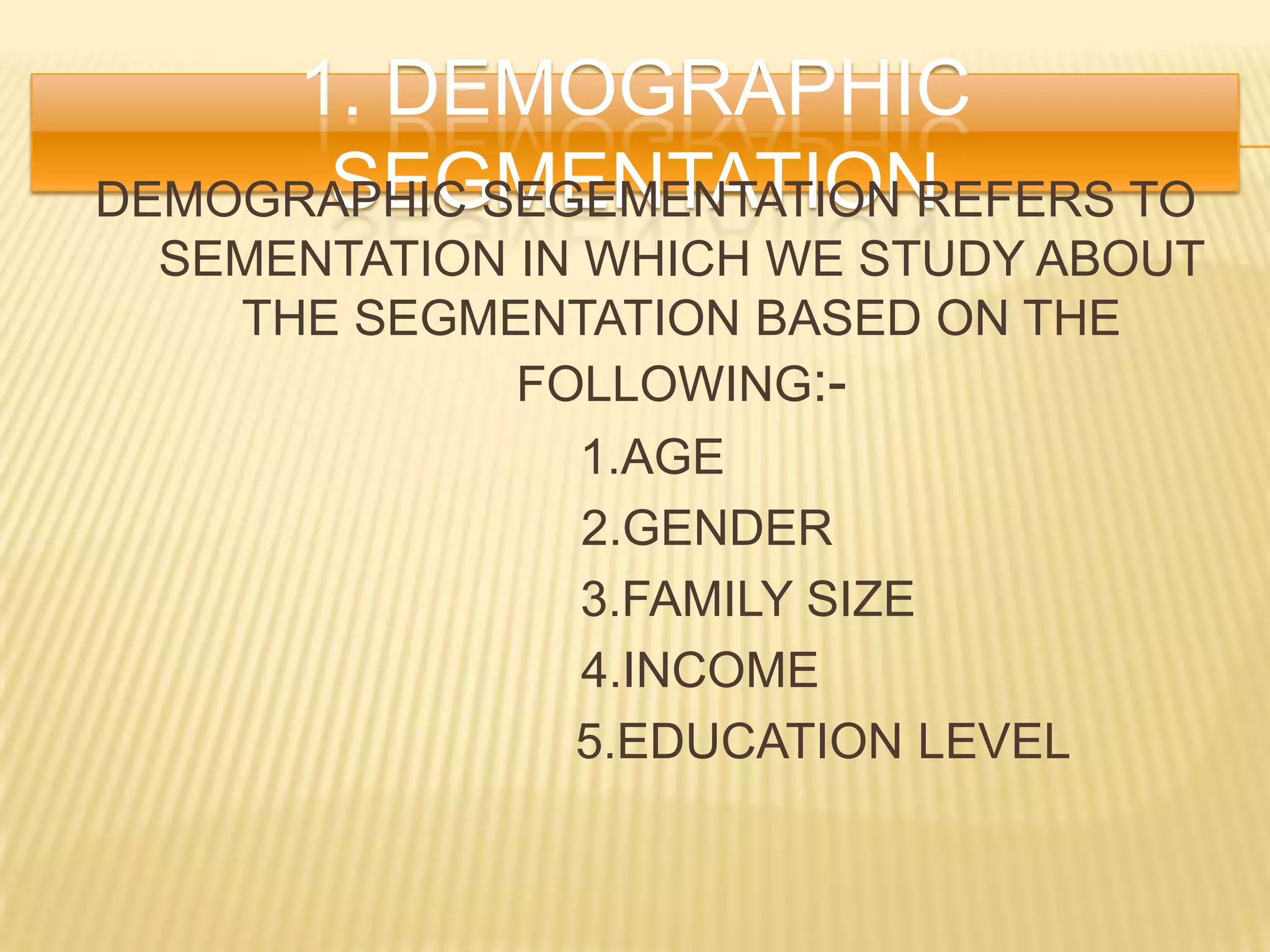 Base of market segmentation | PPTX