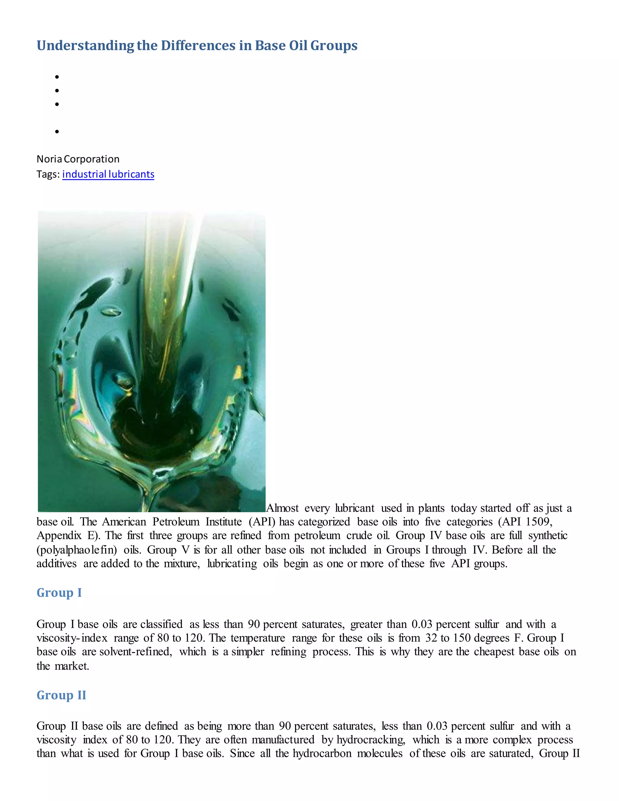 Base oil basics | DOCX