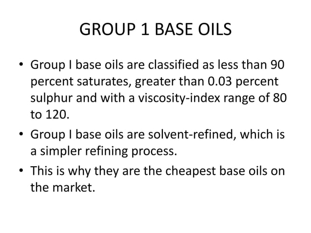 Base oil chemistry | PDF