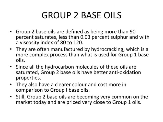 Base oil chemistry | PDF