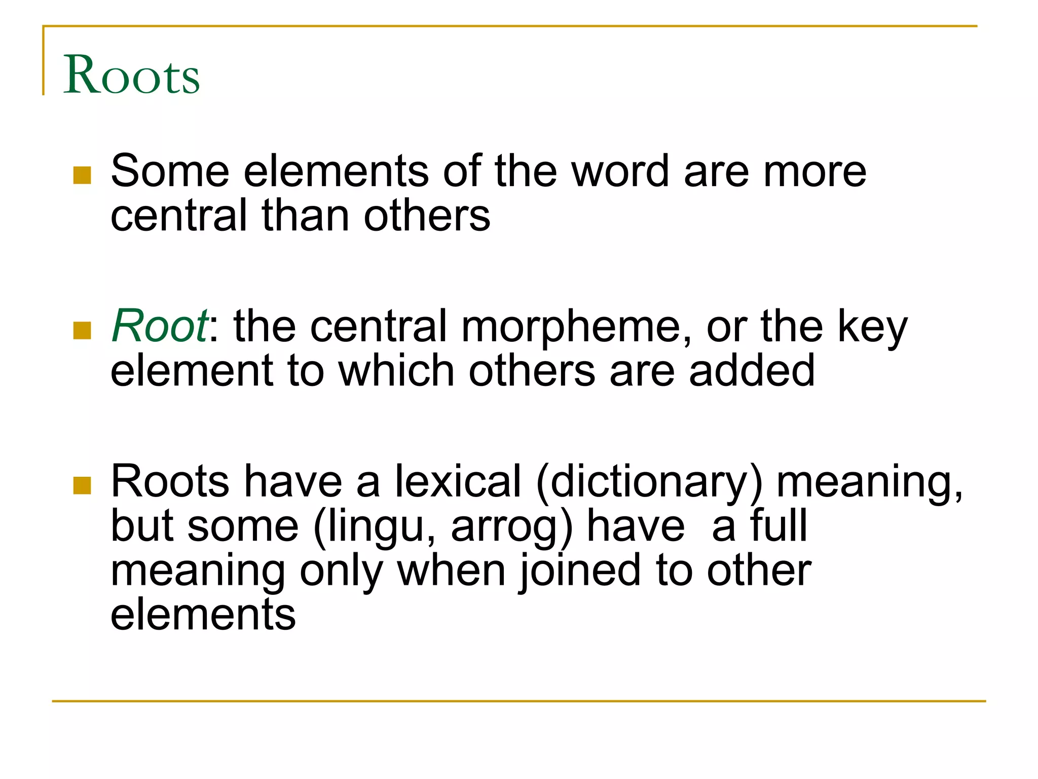 Base root and stem | POTX