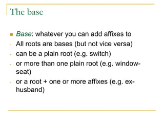 Base root and stem | POTX