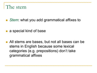 Base root and stem | POTX