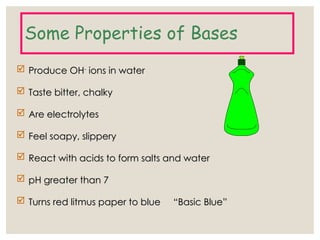 bases definition properties examples and all | PPT