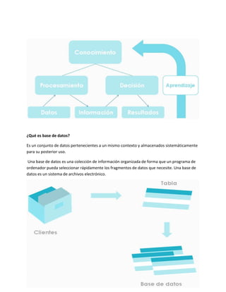 Bases de conocimiento vs bases de datos | DOCX