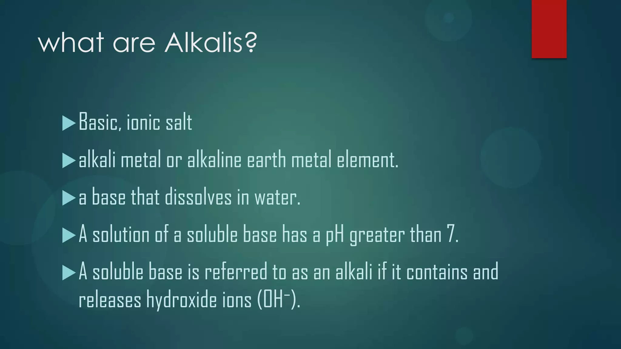 Bases & alkalis | PPTX