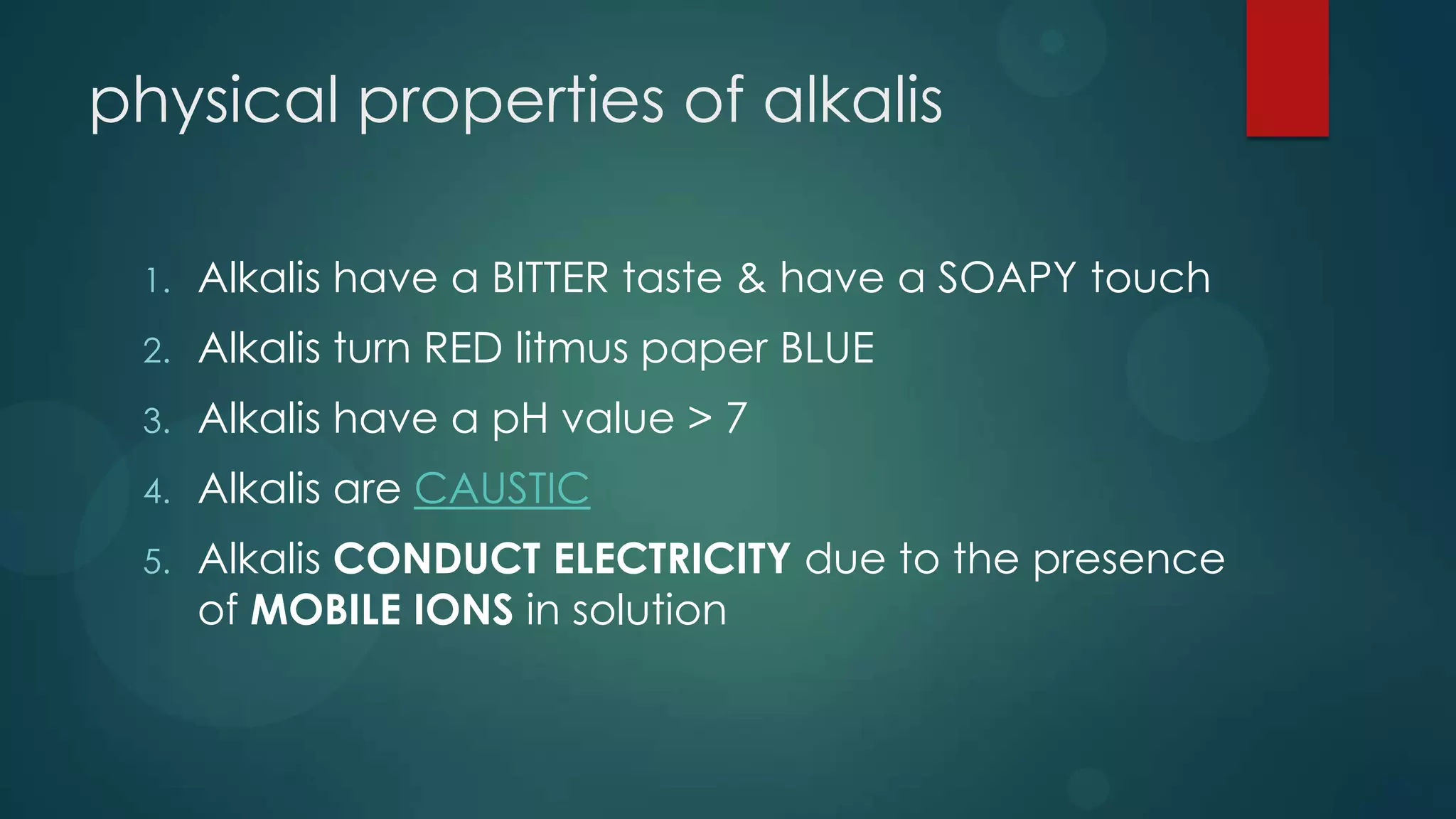 Bases & alkalis | PPT