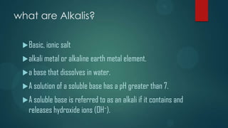 Bases & alkalis | PPTX