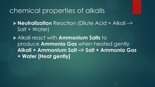 Bases & alkalis | PPTX