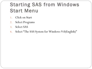 Base sas 2 sas windowing environment | PPT