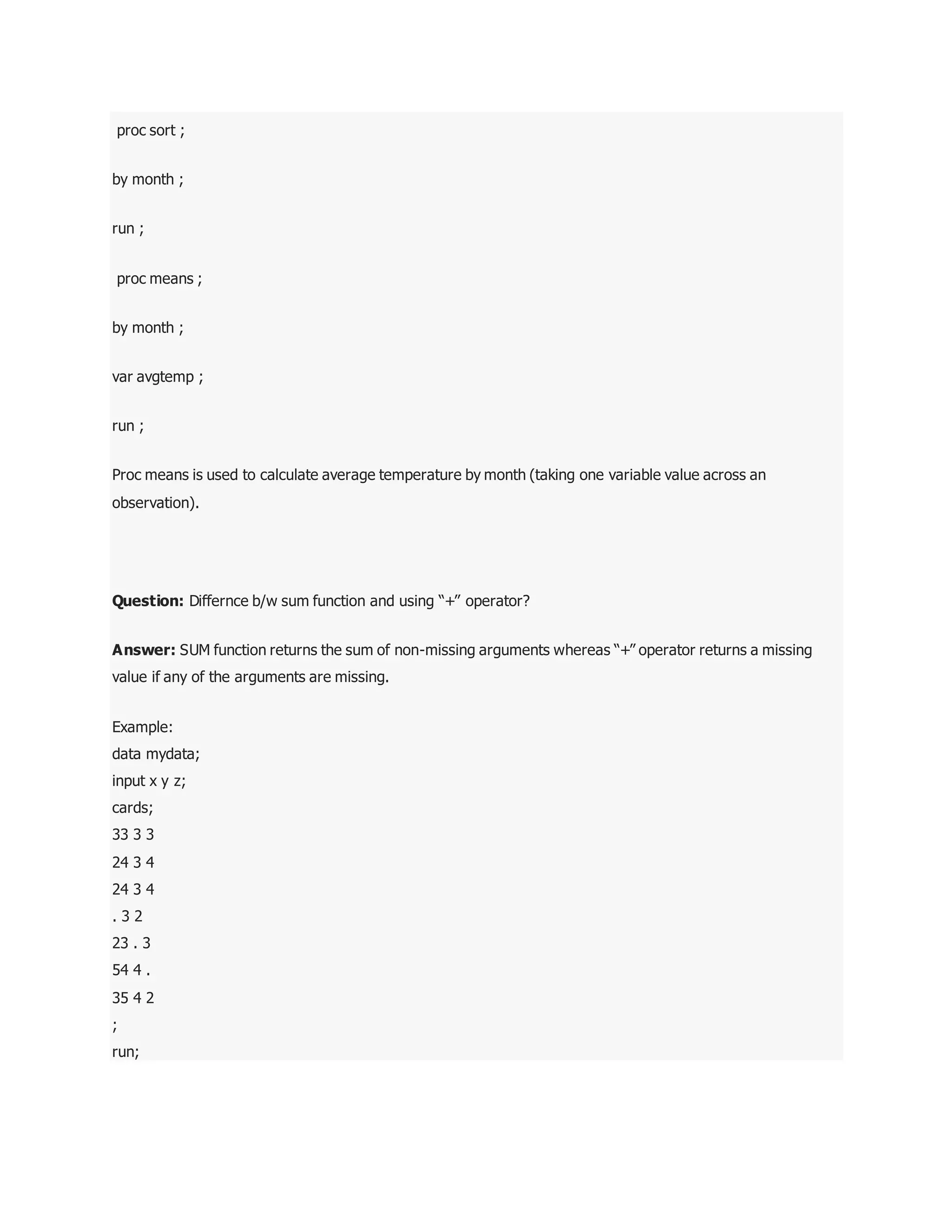 Base sas interview questions | PDF