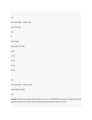 Base sas interview questions | PDF