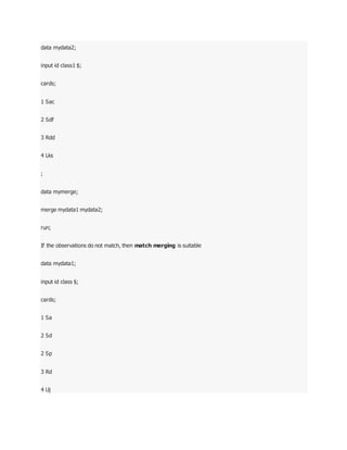 Base sas interview questions | PDF