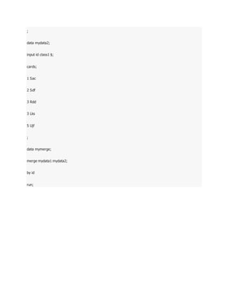 Base sas interview questions | PDF