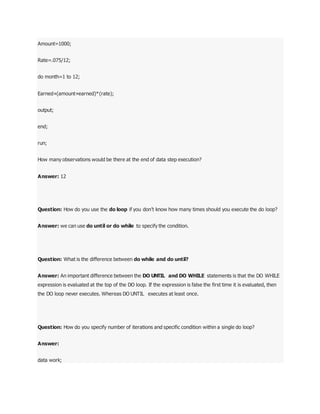 Base sas interview questions | PDF