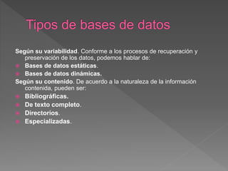 Bases de datos | PPT