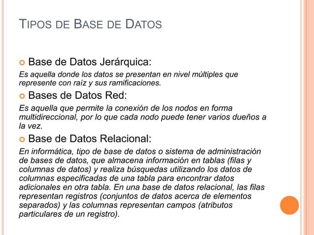 Bases de datos | PPT