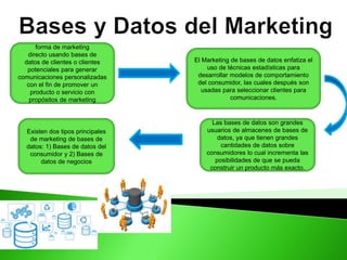 Bases de datos en el marketing | PPTX