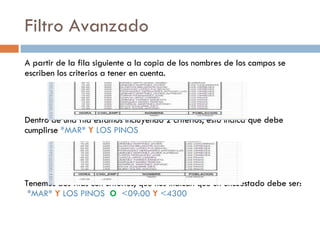 Filtro Avanzado en Excel | PPT