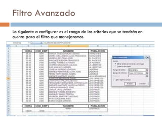 Filtro Avanzado en Excel | PPT