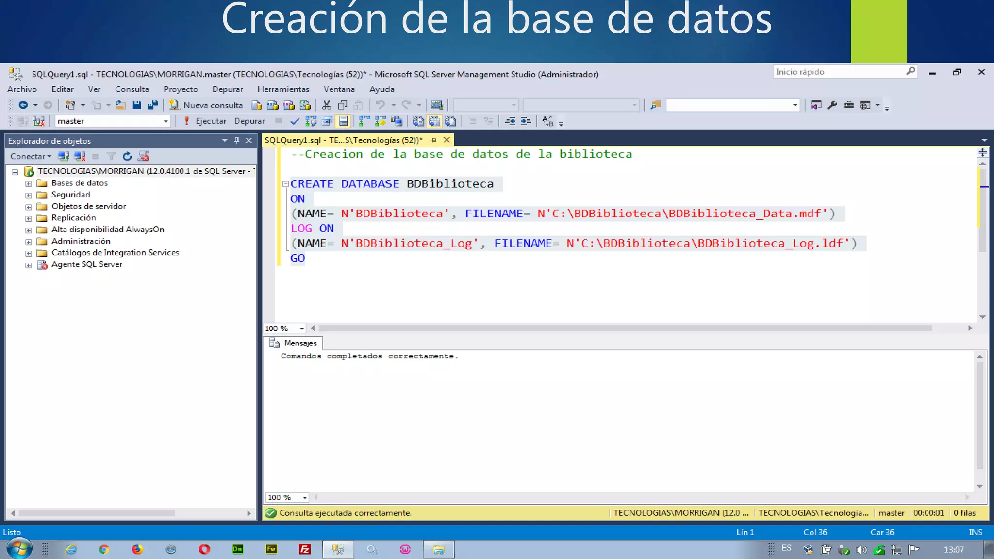 Bases de datos en sql server | PPTX