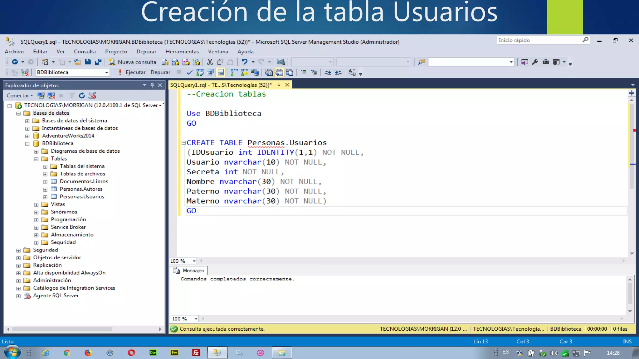 Bases de datos en sql server | PPTX