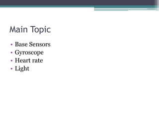 Base sensor | PPT