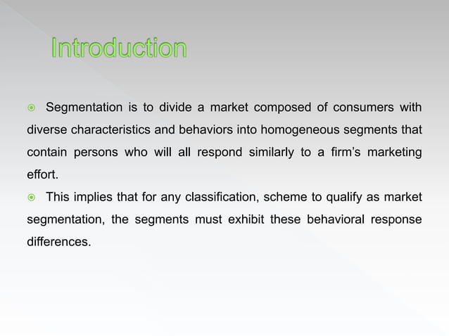 Bases for Segmentation of consumer market | PPTX