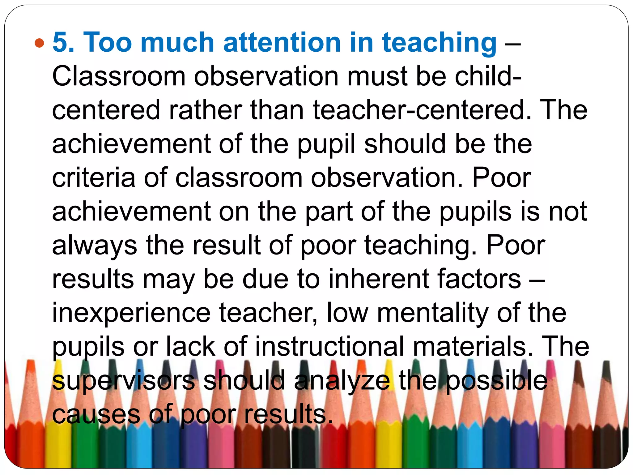 Bases of classroom observation | PPTX