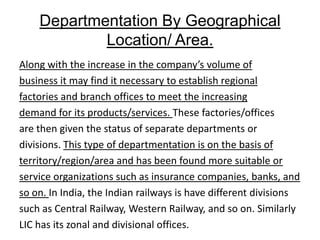 Bases of departmentation : Management | PPTX | Business | Business and ...