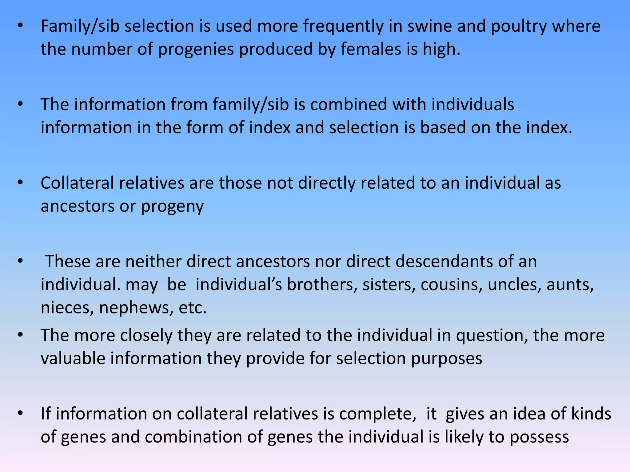 Bases of selection family | PPTX
