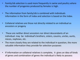 Bases of selection family | PPTX