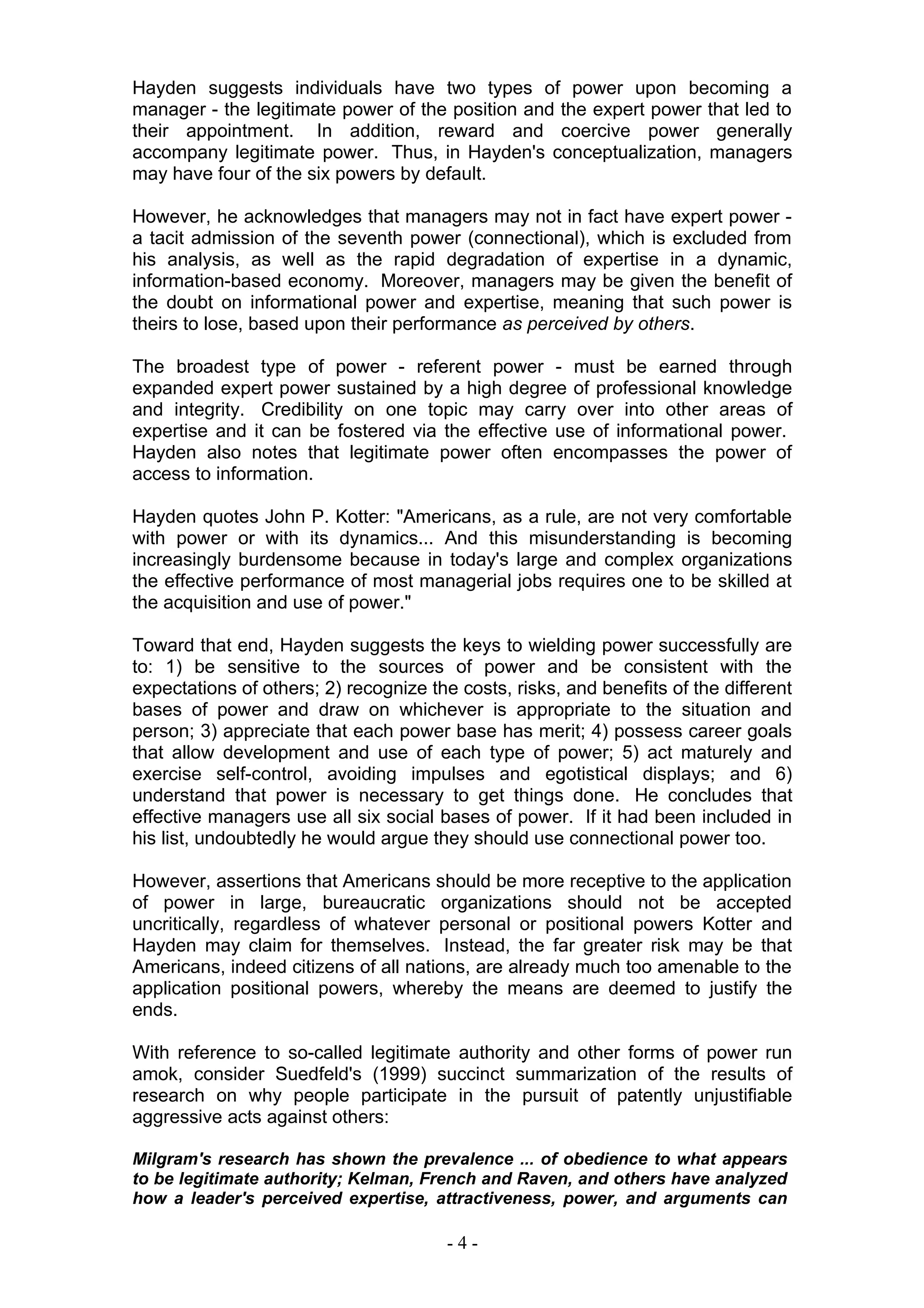 Bases Of Social Power French And Raven | DOC