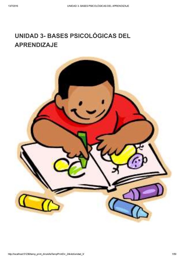Bases psicológicas del aprendizaje Bases psicológicas del aprendizaje
