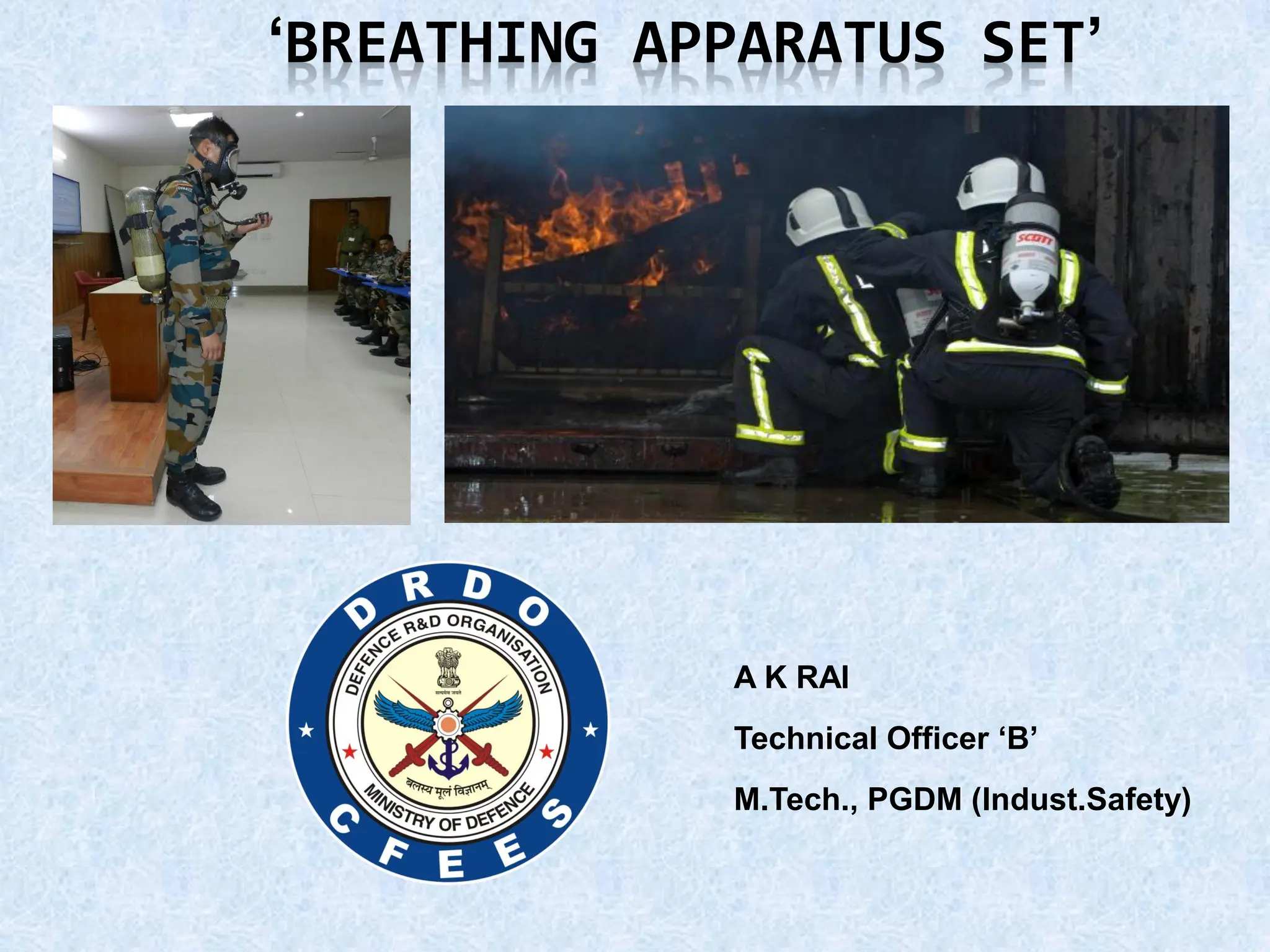 Self-contained breathing apparatus (SCBA) are used to protect users ...