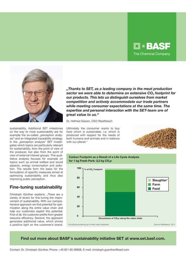 Basf success story westfleisch | PDF | Environment | Science
