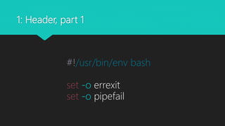 10 tips for making Bash a sane programming language | PPT