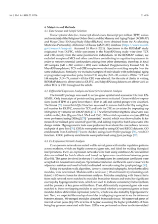 Revealing the Molecular Mechanisms of Alzheimer’s Disease Based on ...