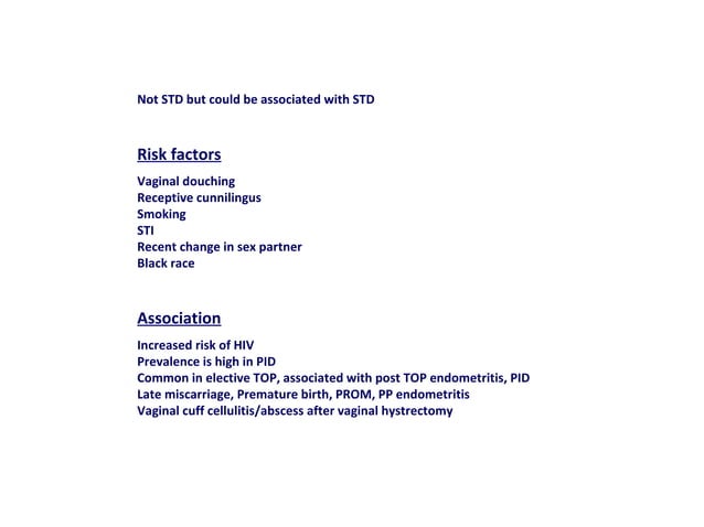 Bashh bacterial vaginosis guideline summary | PPT