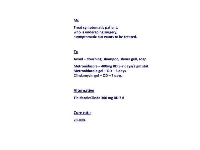 Bashh bacterial vaginosis guideline summary | PPT