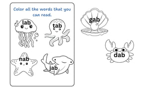 CVC - AB WORD FAMILIES WITH WORKSHEETS.pptx