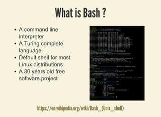 Bash is not a second zone citizen programming language | PPT