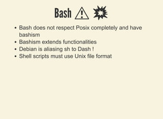 Bash is not a second zone citizen programming language | PPT