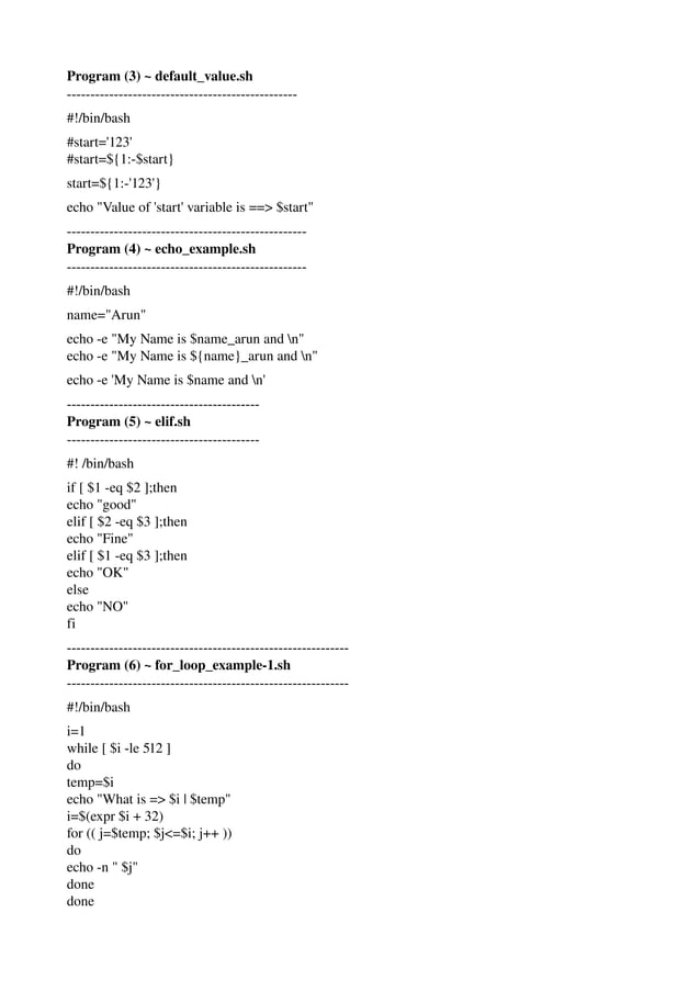 Bash Learning By Examples | PDF | Operating Systems | Computer Software and Applications